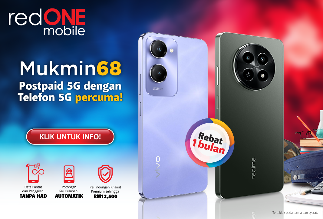 Telefon 5G PERCUMA untuk Penjawat Awam dengan redONE Postpaid Mukmin Baharu! – Manisfm
